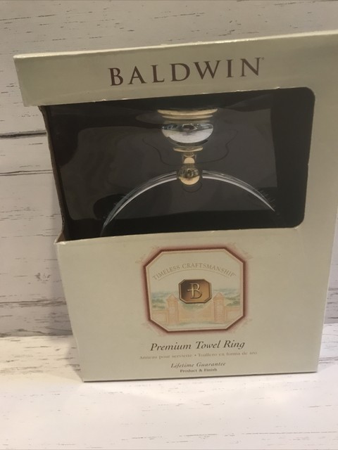 Baldwin Laguna Premium Towel Ring Polished Brass & Chrome for sale ...