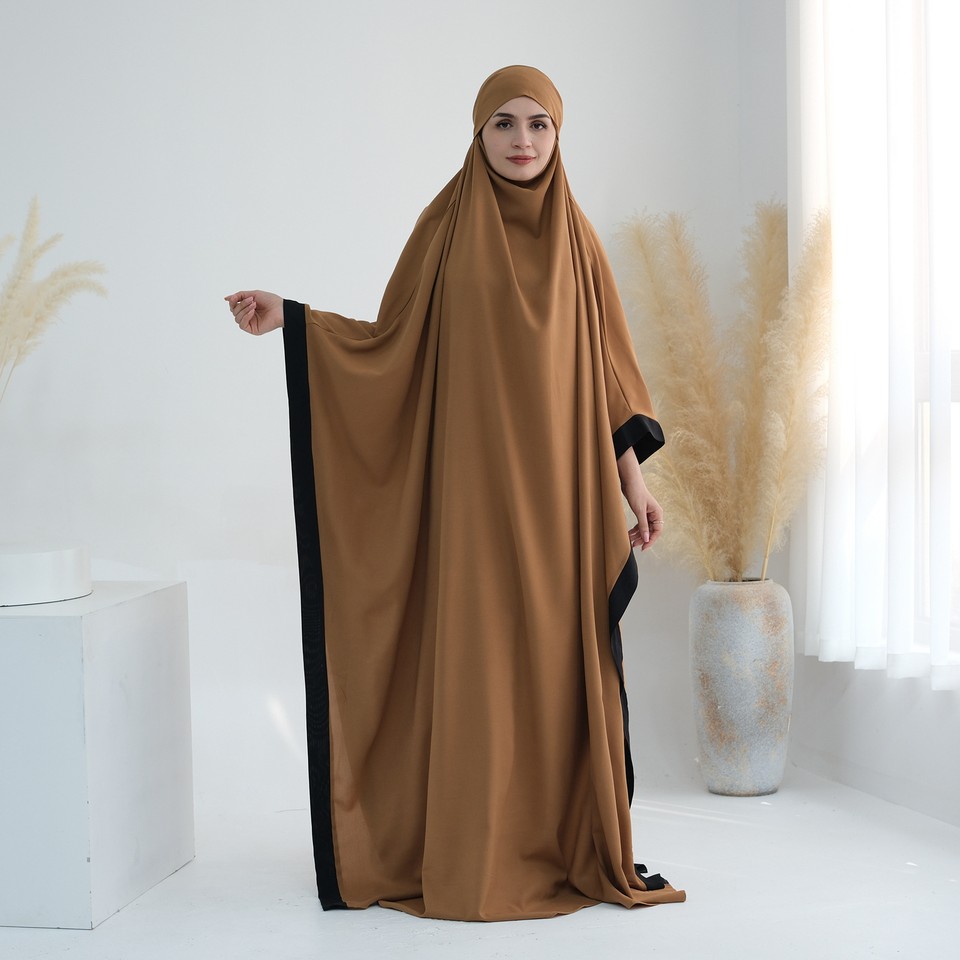 Abaya Women Overhead Kaftan Prayer Long Dress Muslim Burqa Ramadan Robe ...