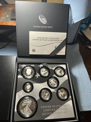 2018-S Limited Edition Silver US Mint Eight Coin Proof Set w/ Box and COA | eBay