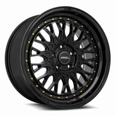 ARC AR1 20x12 5x112 +35ET 73.1 All Black Gold Rivet Wheel | eBay