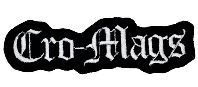 CRO-MAGS WHITE LOGO (shaped border) EMBROIDERED PATCH | eBay
