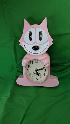 Felix The Cat Pink 3D Motion Wall Clock Authentic Motion Clock WORKS NO ...