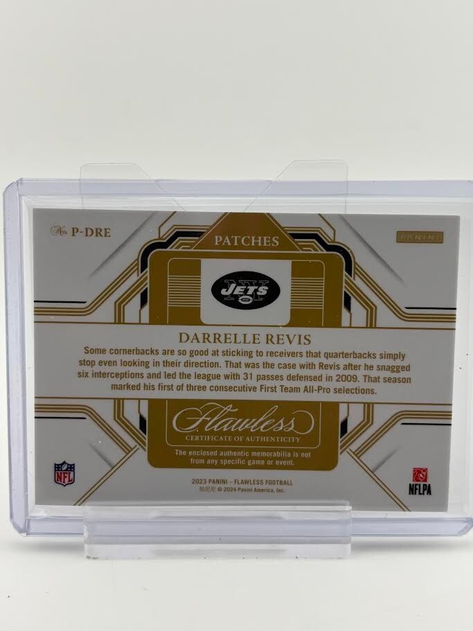 2023 Panini Flawless Darrelle Revis Gold Patch /25 No. P-DRE | eBay