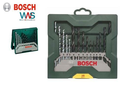 Bosch Mini X-Line 15 tlg. Stein Holz Metall Bohrer-Set | eBay.de