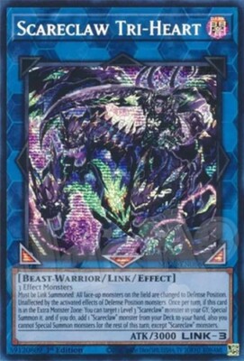 Yugioh - Scareclaw Tri-Heart - 1st Edition Prismatic Secret Rare NM ...
