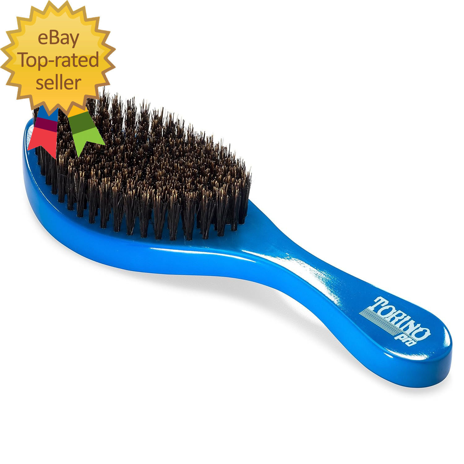 Medium Curve Waves Brush #350 - Blue, Boar Bristles, Oval, for 360 ...