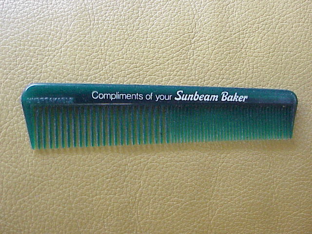 VTG 50s/60s Sunbeam Baker Bread Advertising Promo Forest Green Plastic ...