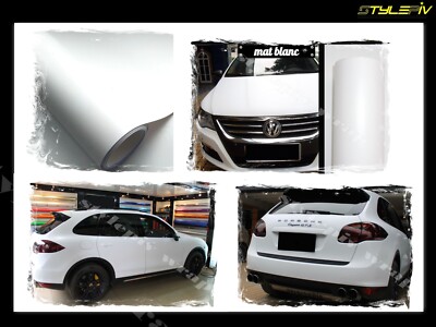 Film covering blanc mat 152 x 50 cm vinyle satiné thermoformable ...