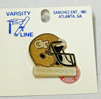 Georgia Tech Yellow Jackets Pin Vintage GT Helmet Lapel Pin | eBay