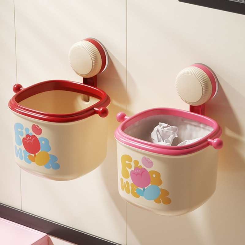 Elegant Small Waste Bin with Suction Cup Trash Can for Office or Home ...
