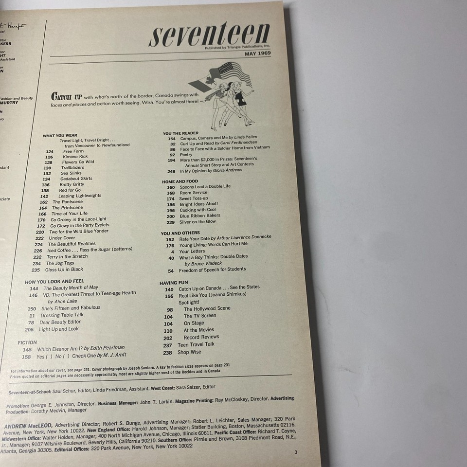 Seventeen Magazine May 1969 She's Fifteen and Fabulous No Label VG | eBay