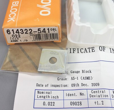 Gauge Blocks - Mitutoyo Cera