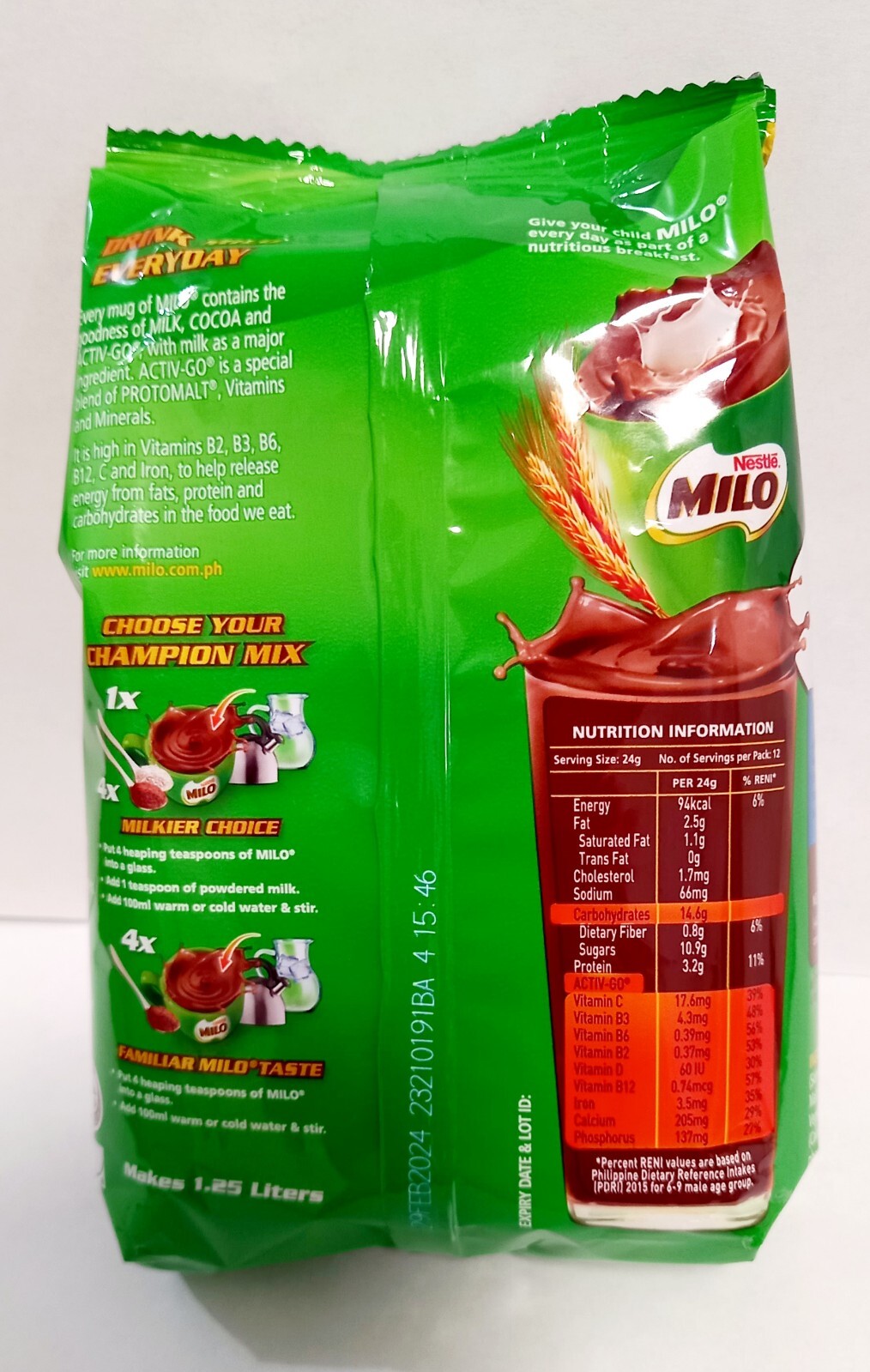 Nestle MILO Chocolate Drink (2 Packs x 300g) With Energy-Releasing ...