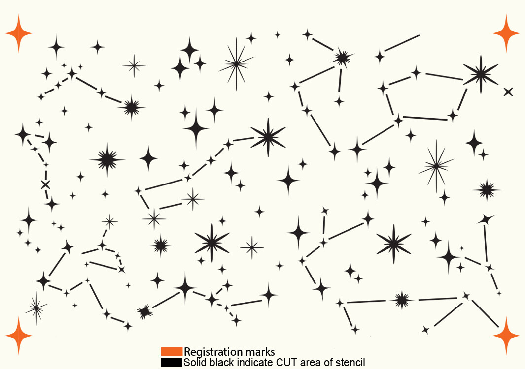 Constellation Ceiling Stencils | Shelly Lighting