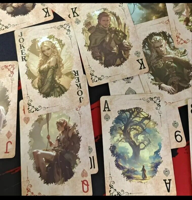 Victorian Style MISTY FOREST Playing Cards New - Vintage Style Fantasy ...