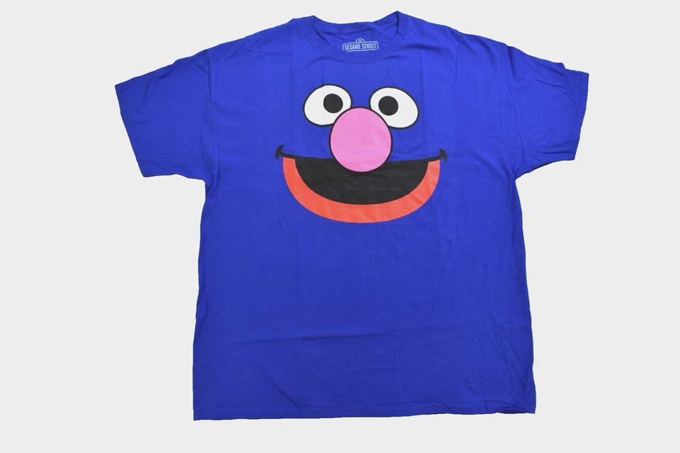 Sesame Street Mens Grover Is Me Big Face Funny Blue Shirt NWT 3XL | eBay