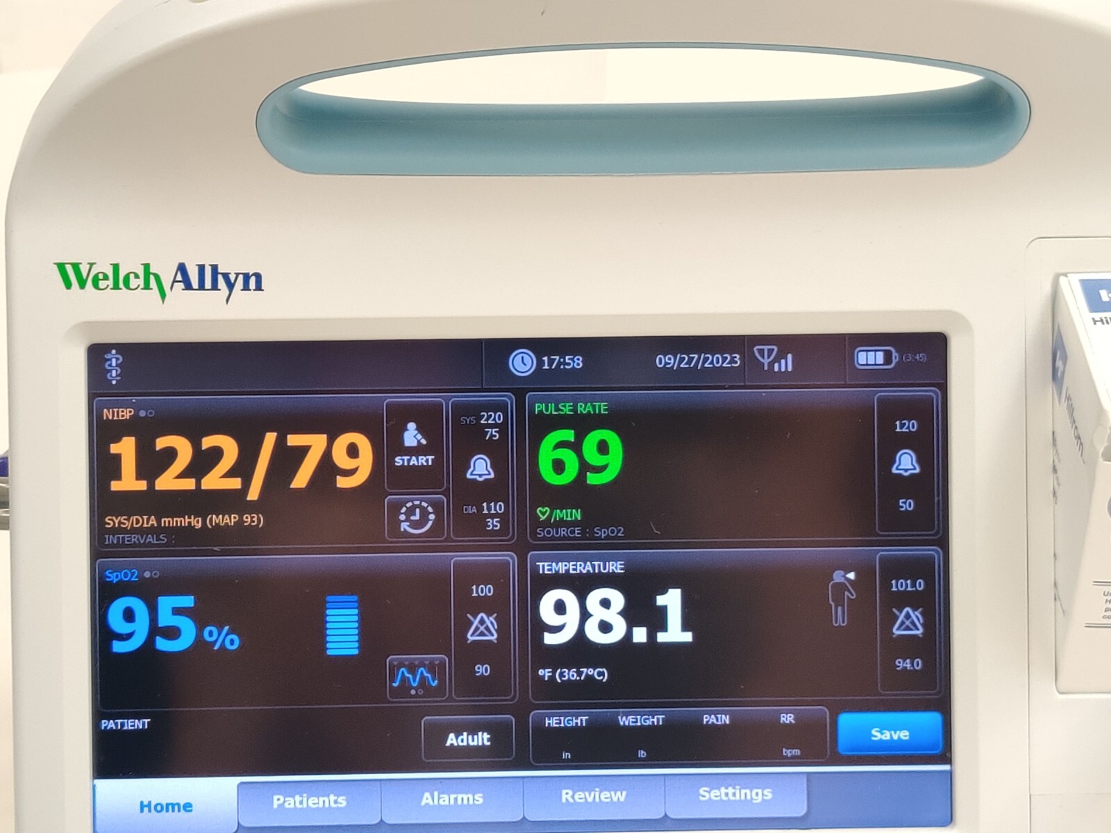 Welch Allyn Connex 6000 Vital Signs Monitor 65NTXX, Wifi EMR Conn ...