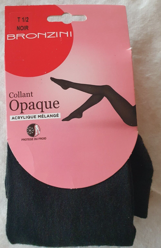 Collant opaque noir, protège du froid, taille 1/2 marque Bronzini | eBay