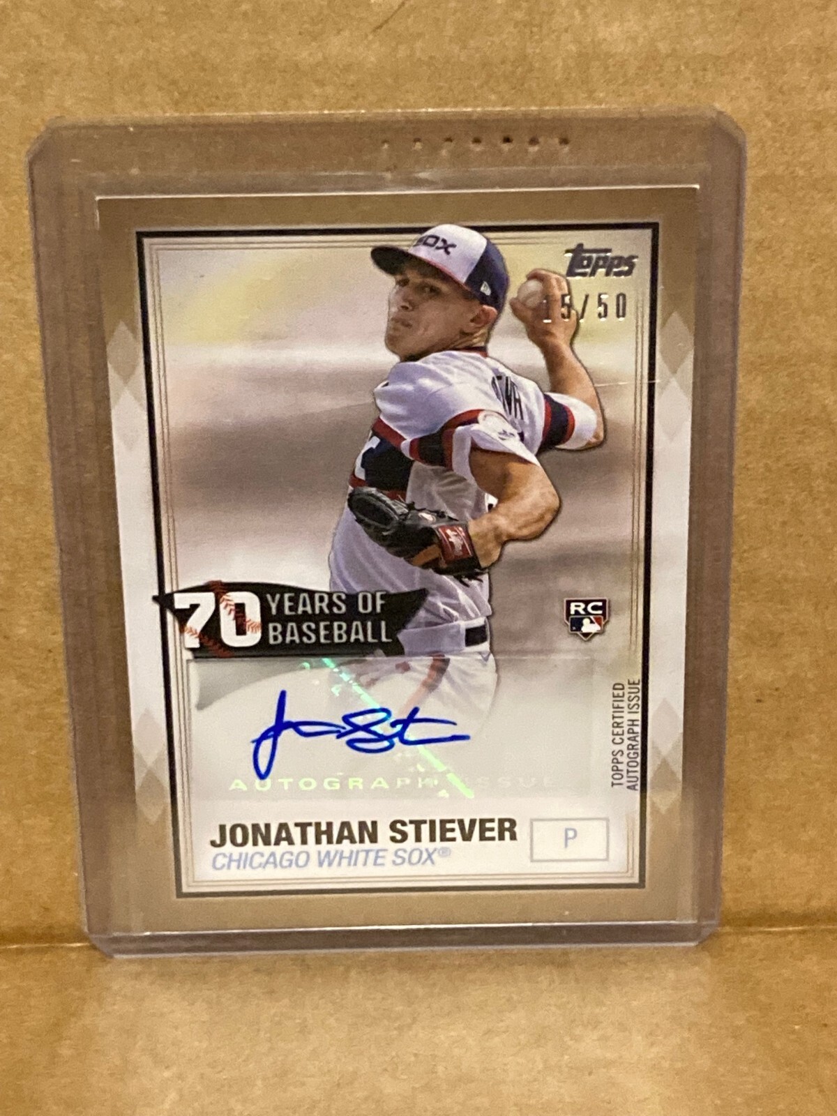 Jonathan Stiever 2021 Topps 70 Years Of Baseball Auto Gold /50 RC 70YA ...