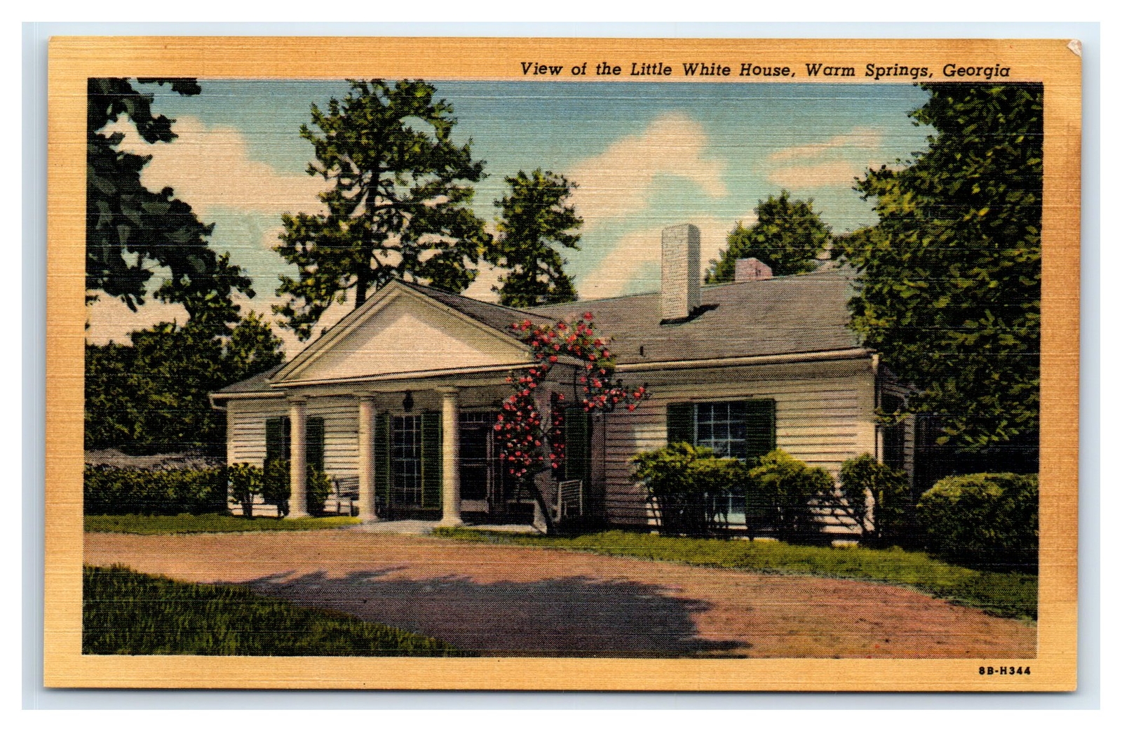 WARM SPRINGS, GA Postcard - VIEW OF THE LITTLE WHITE HOUSE WARM SPRINGS ...