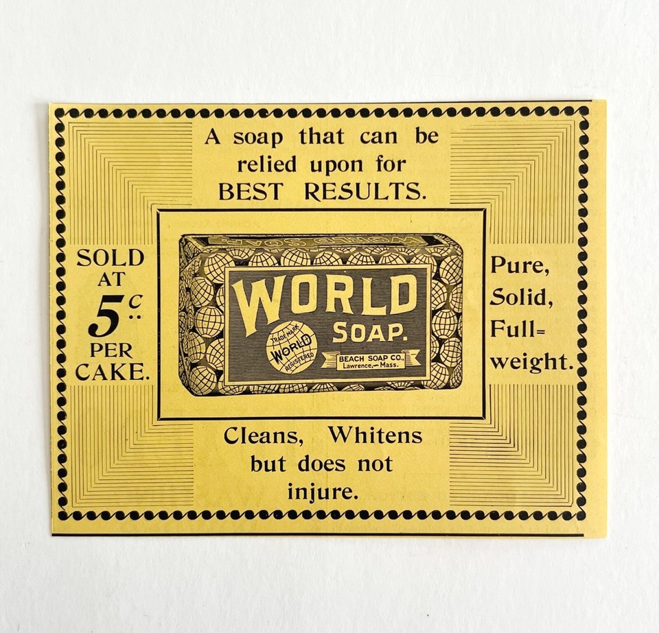 World Soap Beach Soap Company 1894 Advertisement Victorian Cleans ...
