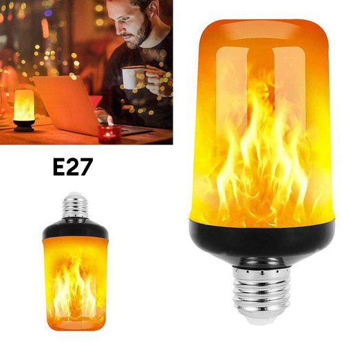 2-6x LED Flicker Flame Lamp Bulb Burning Fire Effect Simulated Bulb ...