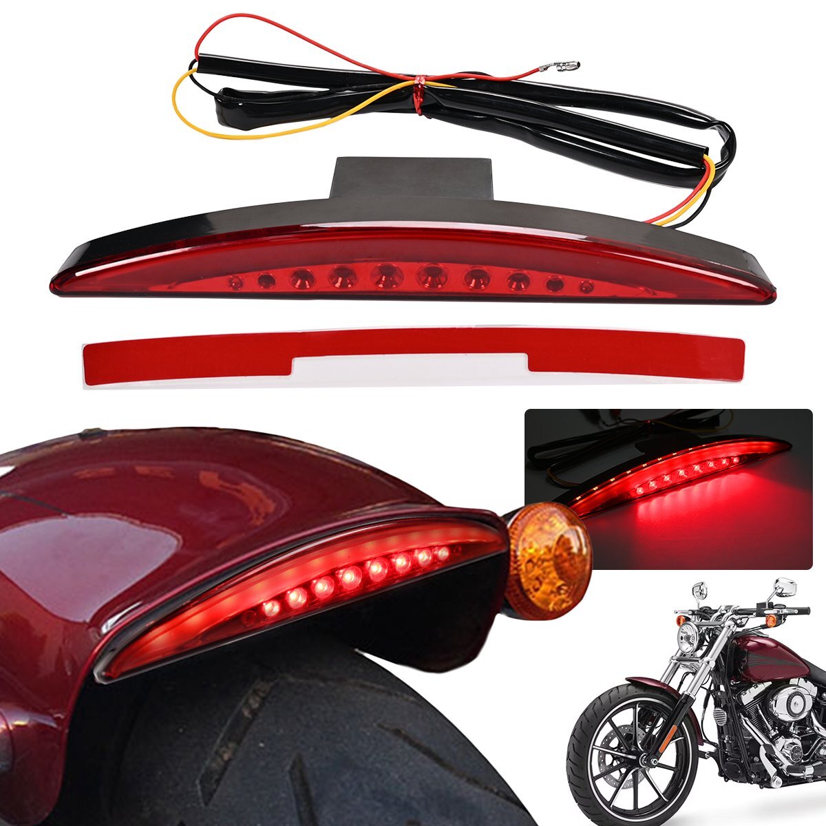 Fender For Harley Fat Bob Led Tail Light M8 "Fat Bob" Led Taillight