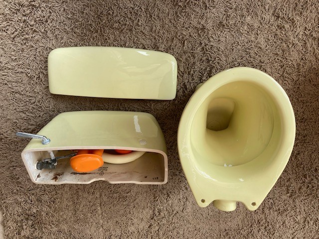 Toilet and Cistern in Primrose Yellow | eBay UK