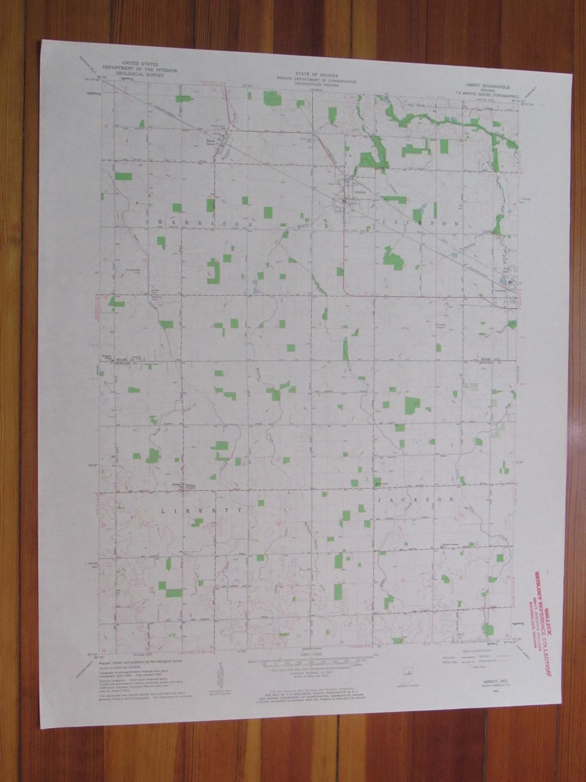 Amboy Indiana 1963 Original Vintage USGS Topo Map | eBay