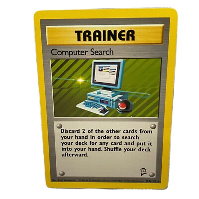 2000 Pokemon Computer Search Trainer Card 101/130 Base Set Wizards ...