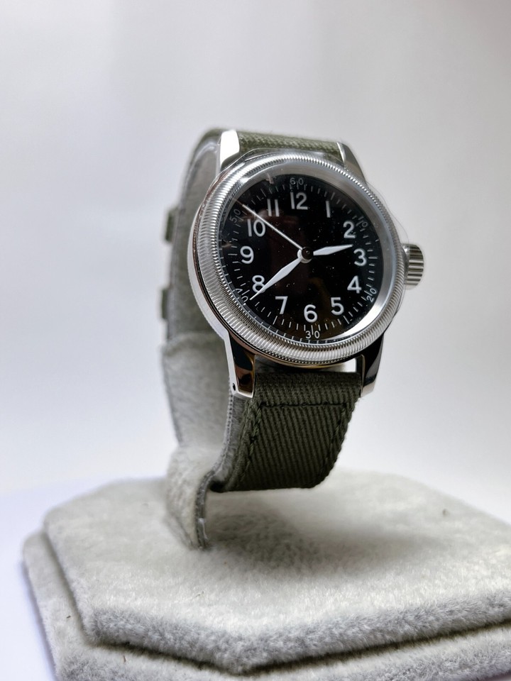 Elgin Military Watch M.R.M.W. Montre Roroi TYPE A-11 Black Men's Watch ...
