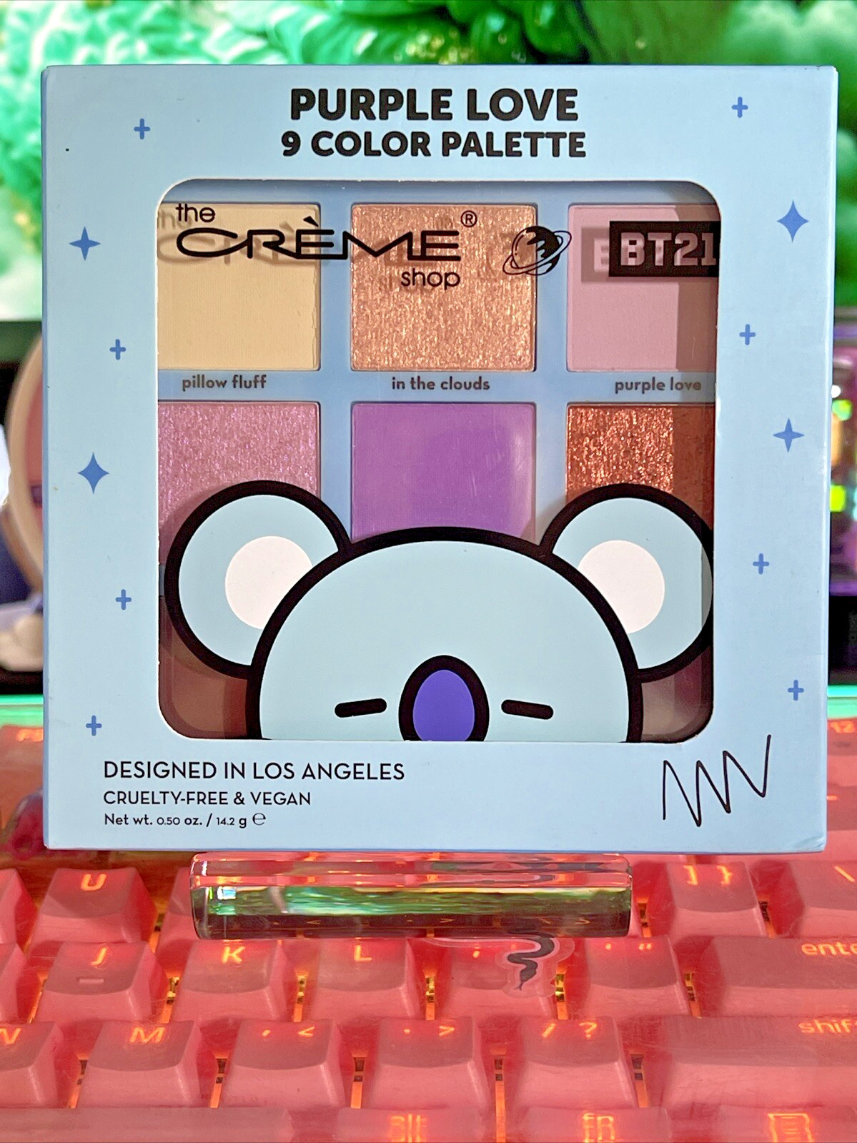 The Creme Shop BT21 BTS Purple Love Koya Eyeshadow Palette Matte & Glitter
