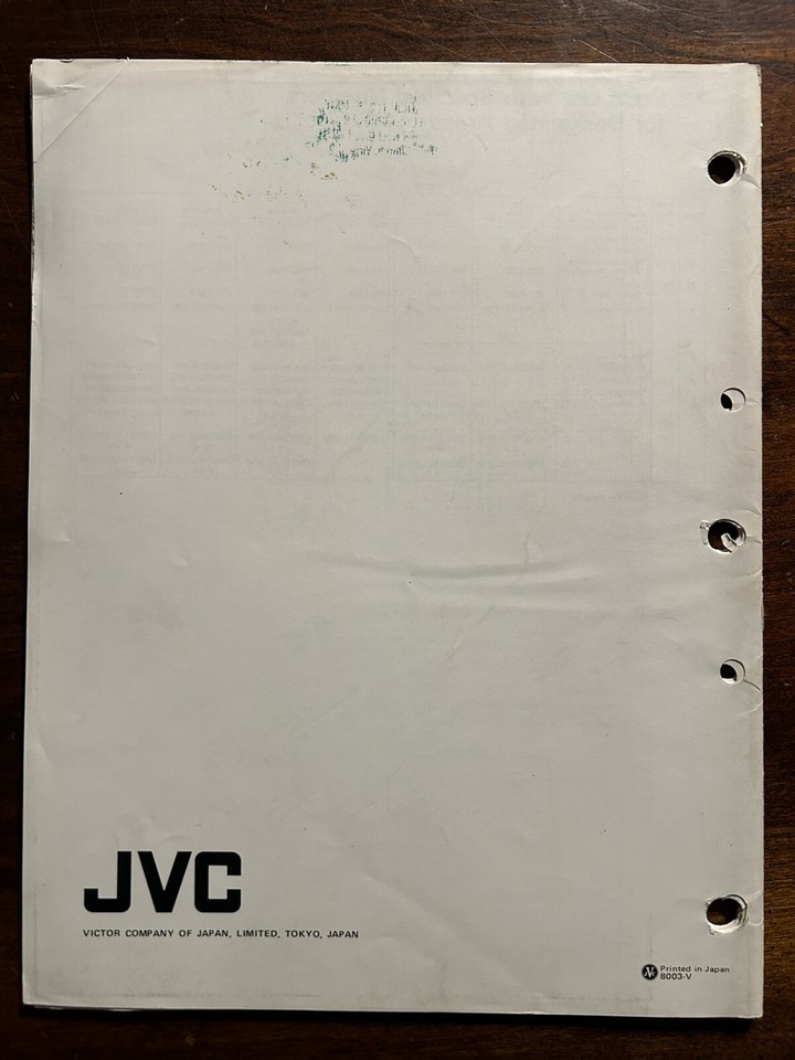 JVC Model JR-S401 DC Integrated Receiver Service Manual Original OEM ...