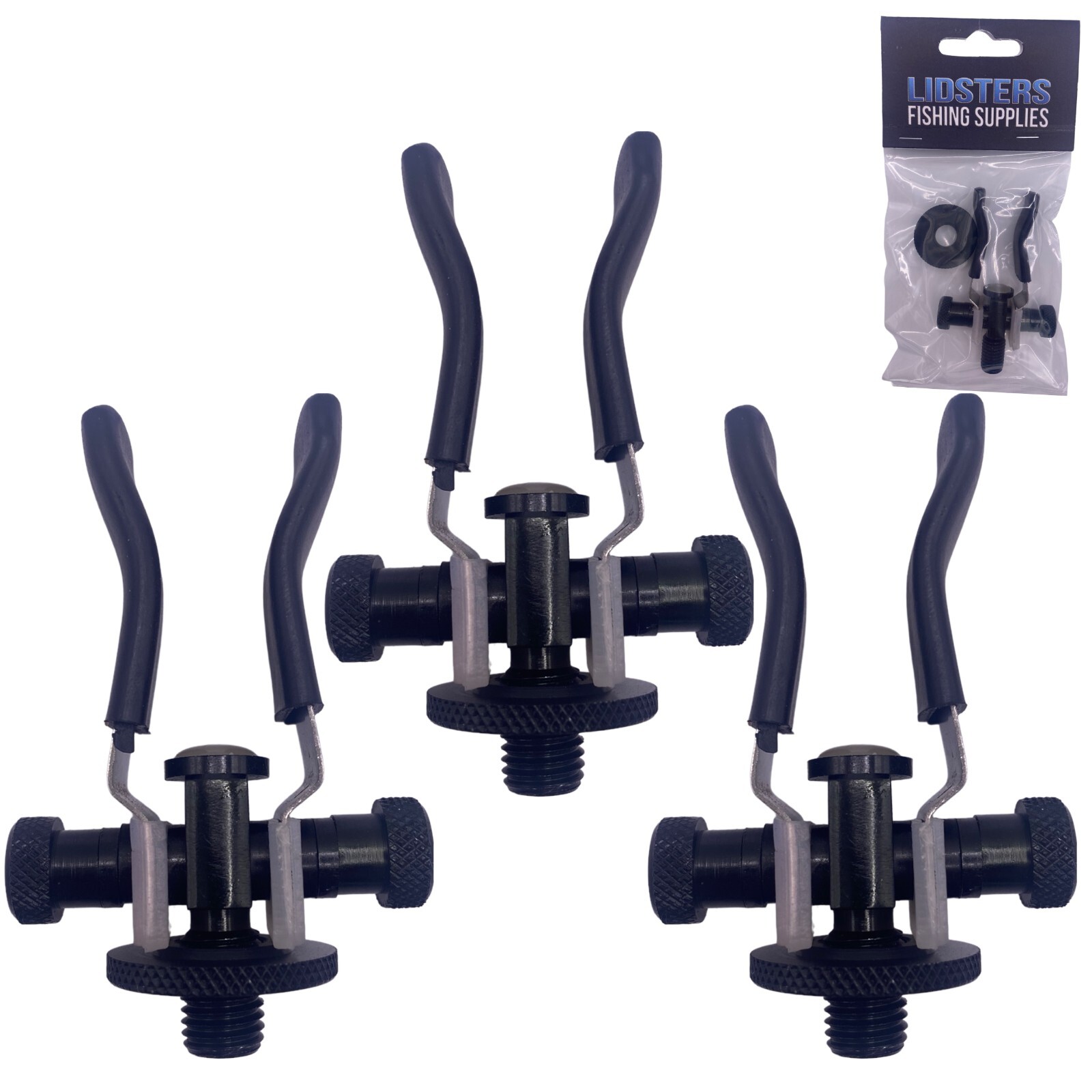 3 LIDSTERS CARP FISHING ALUMINIUM SUPER LITE ADJUSTABLE BUTT ROD REST ...