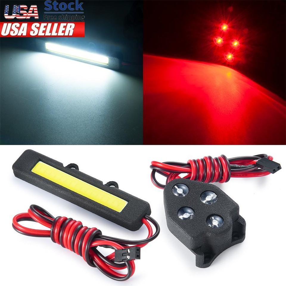 RC LED Lights Kit COB Front + LED Rear Light Lamp for 1/8 SLEDGE ...