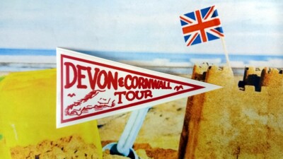 Retro Devon and Cornwall Tour Holiday Pennant Classic Car Window Travel ...