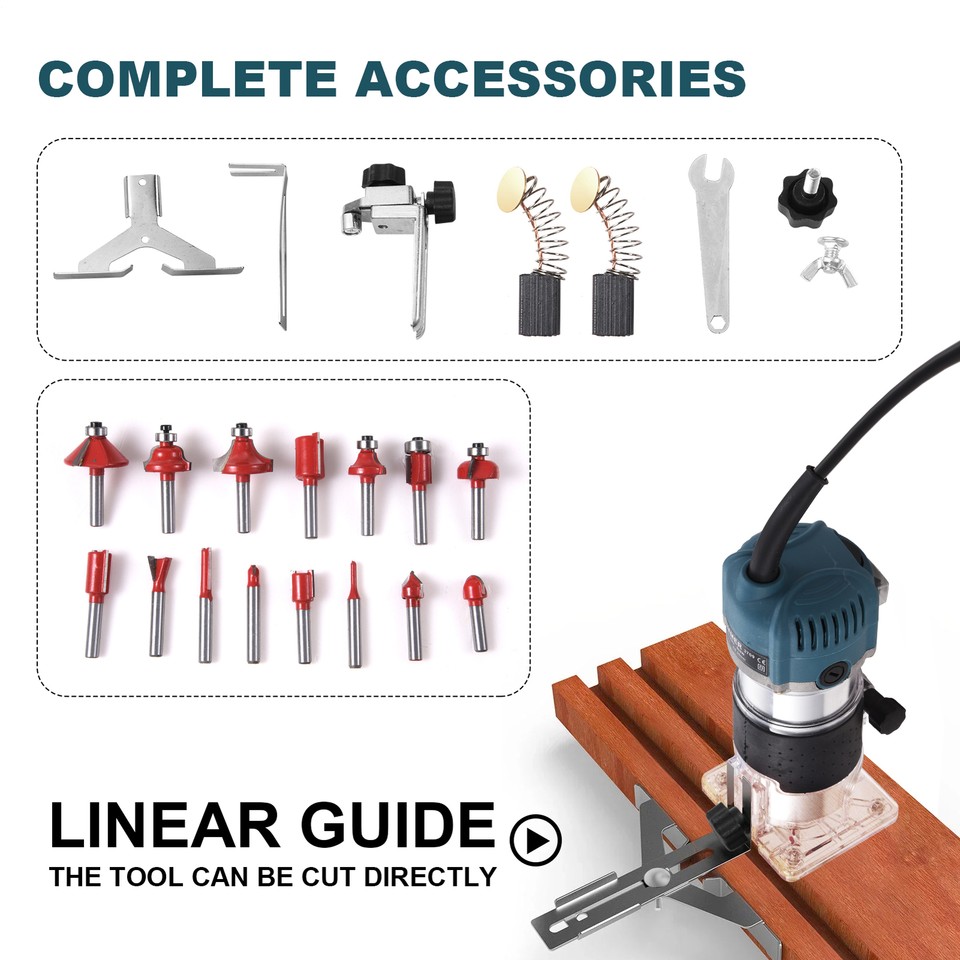 40000RPM Electric Hand Trimmer Palm Router Laminate Trimmer Wood ...