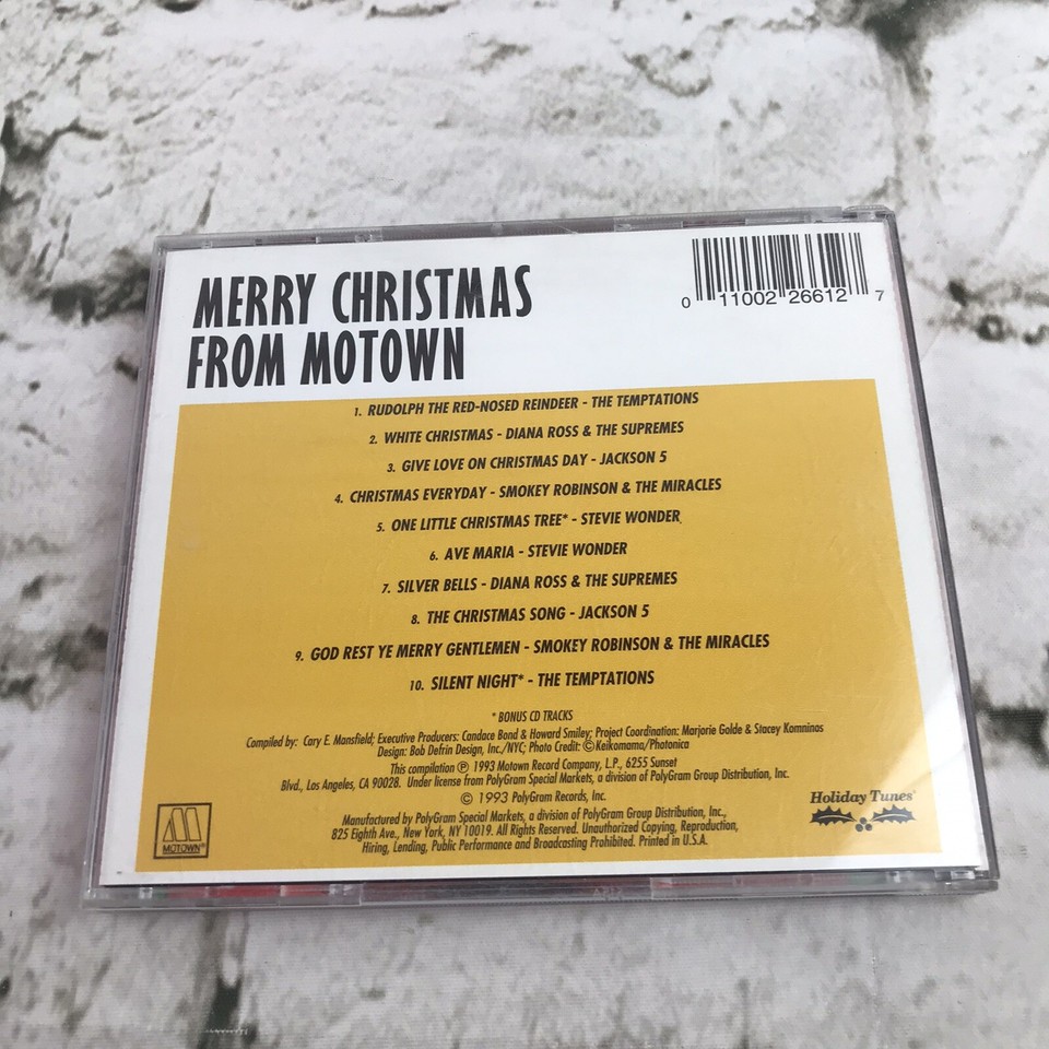 Merry Christmas/Motown CD Diana Ross Jackson5 StevieWonder Temptations ...