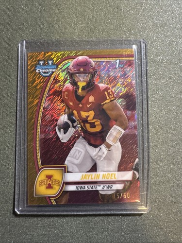 Jaylin Noel Bowman Chrome 1st Gold Shimmer Refractor /50 | eBay