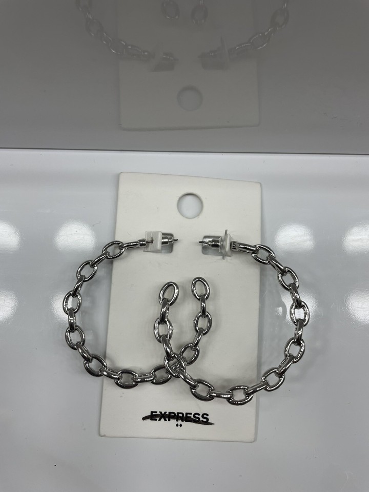 Express earrings Silver Tone | eBay