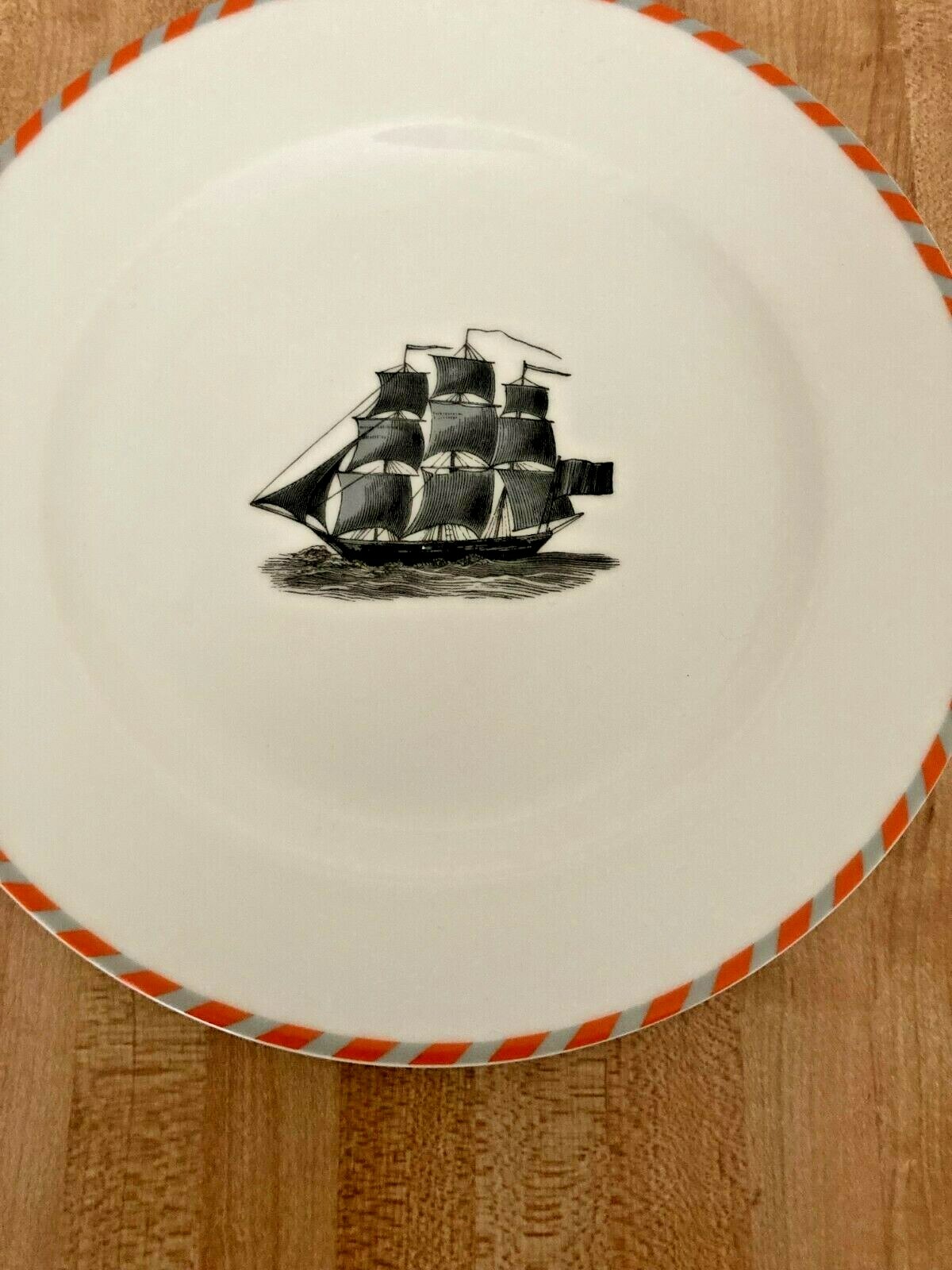 Pottery Barn Nantucket Sailboat Salad Plate 9” | eBay
