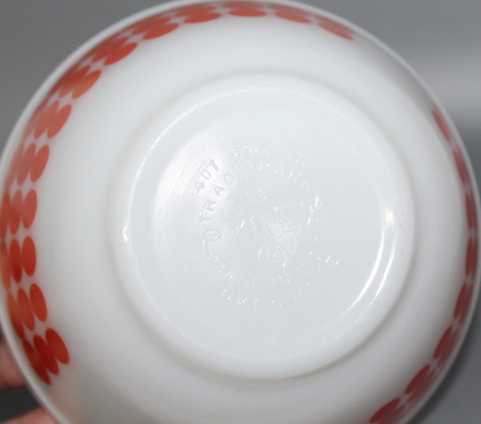 Vintage Pyrex 401 Orange Polka Dot Mixing Nesting Bowl 1 1/2 Pt | eBay