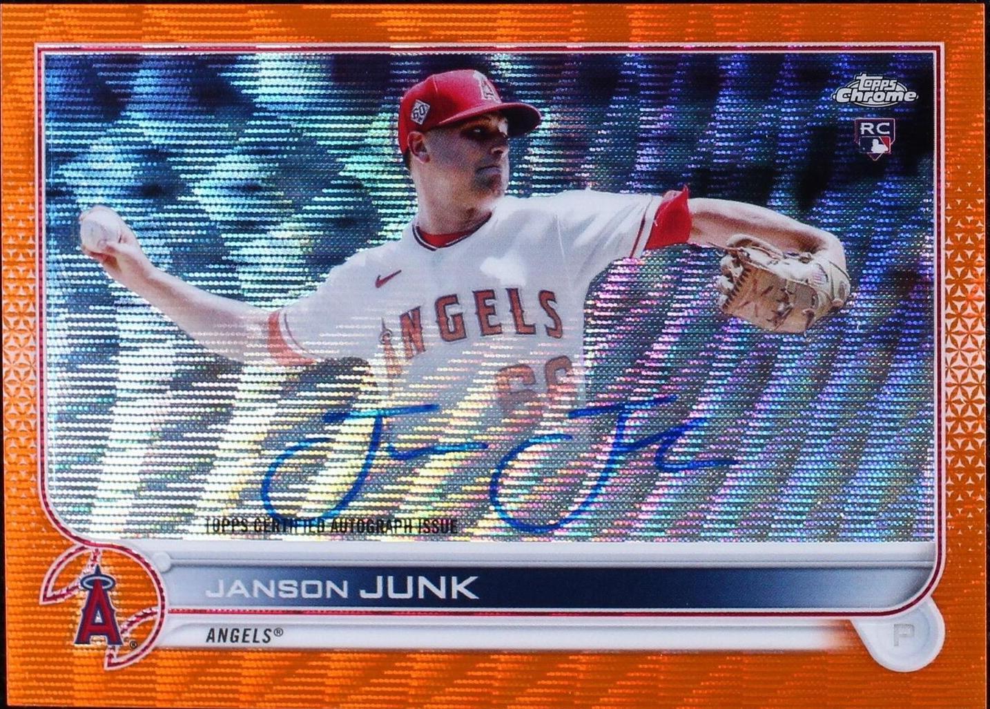 2022 Topps Chrome - Rookie Autographs Janson Junk #RA-JJ Orange Wave ...