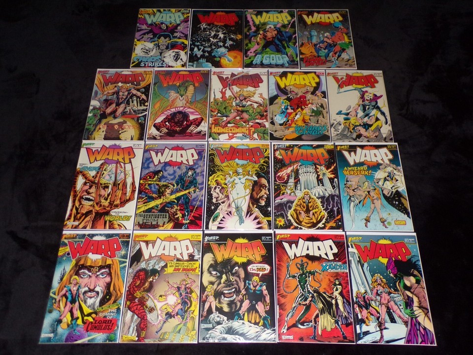 WARP 1 - 19 FIRST COMICS 1983 COMPLETE SERIES FRANK BRUNNER ART 1ST ...
