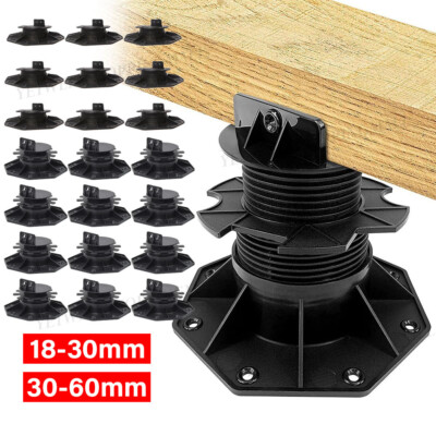 20X Adjustable Decking Pedestal Riser Bearing Support 18-30mm 30-60mm ...