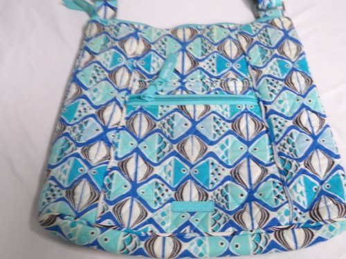 Vera Bradley Large Hipster Go Fish Blue VGUC | eBay