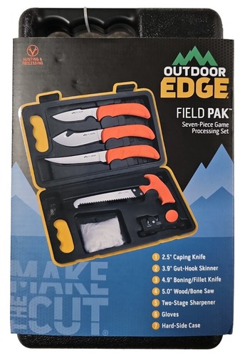 Outdoor Edge Field Pak Processing Set Gut Hook Caping Boning Stainless ...