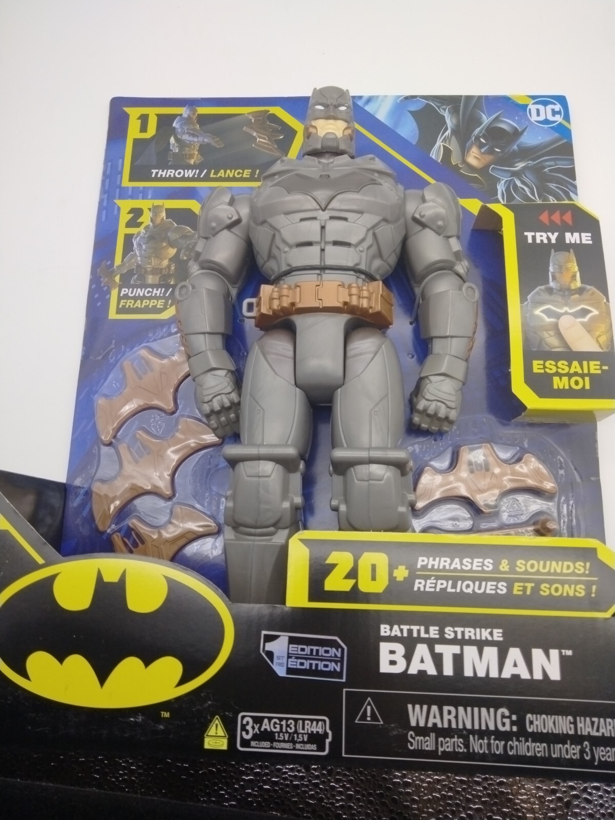 DC Comics Battle Strike Batman Talking Action Figure Deluxe 20 Phrases ...