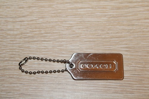 COACH Silver Tone Metal Hang Tag Purse Replacement Charm Key Chain | eBay