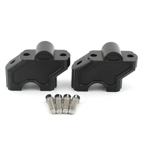 2X Black Handlebar Heightening Risers Clamp For Harley Nightster 975 ...
